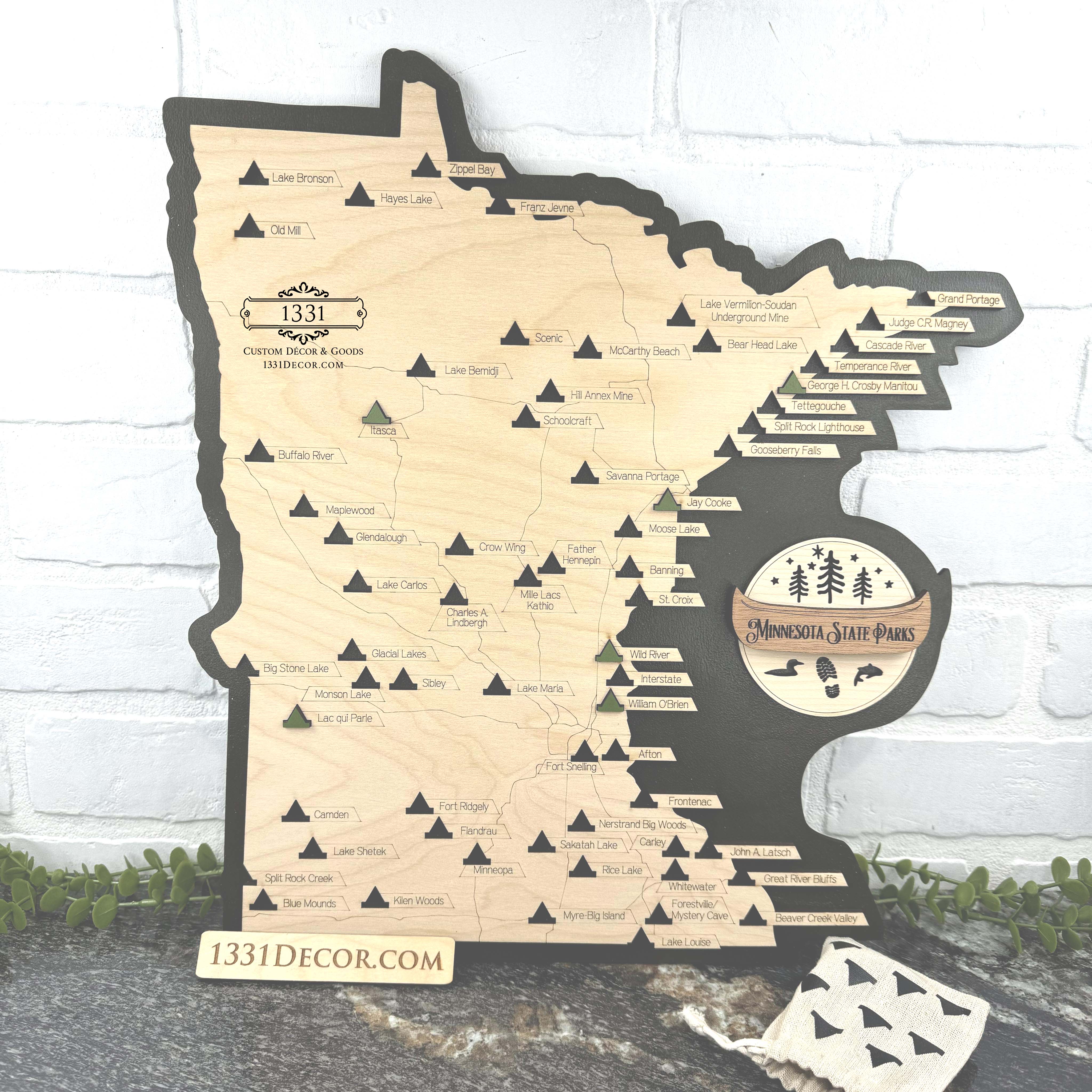 Minnesota State Parks Travel Map – 1331 Custom Decor & Goods