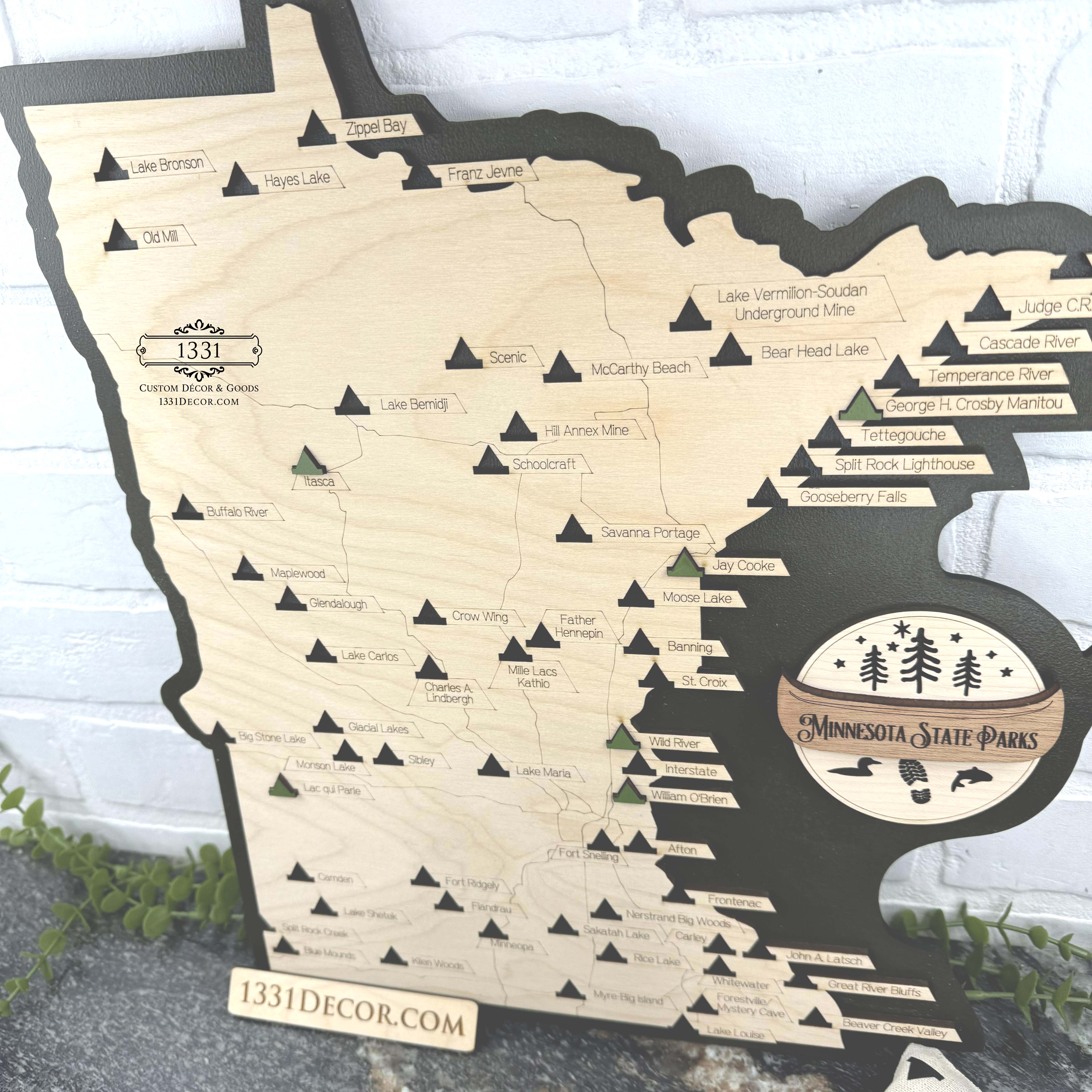 Minnesota State Parks Travel Map – 1331 Custom Decor & Goods