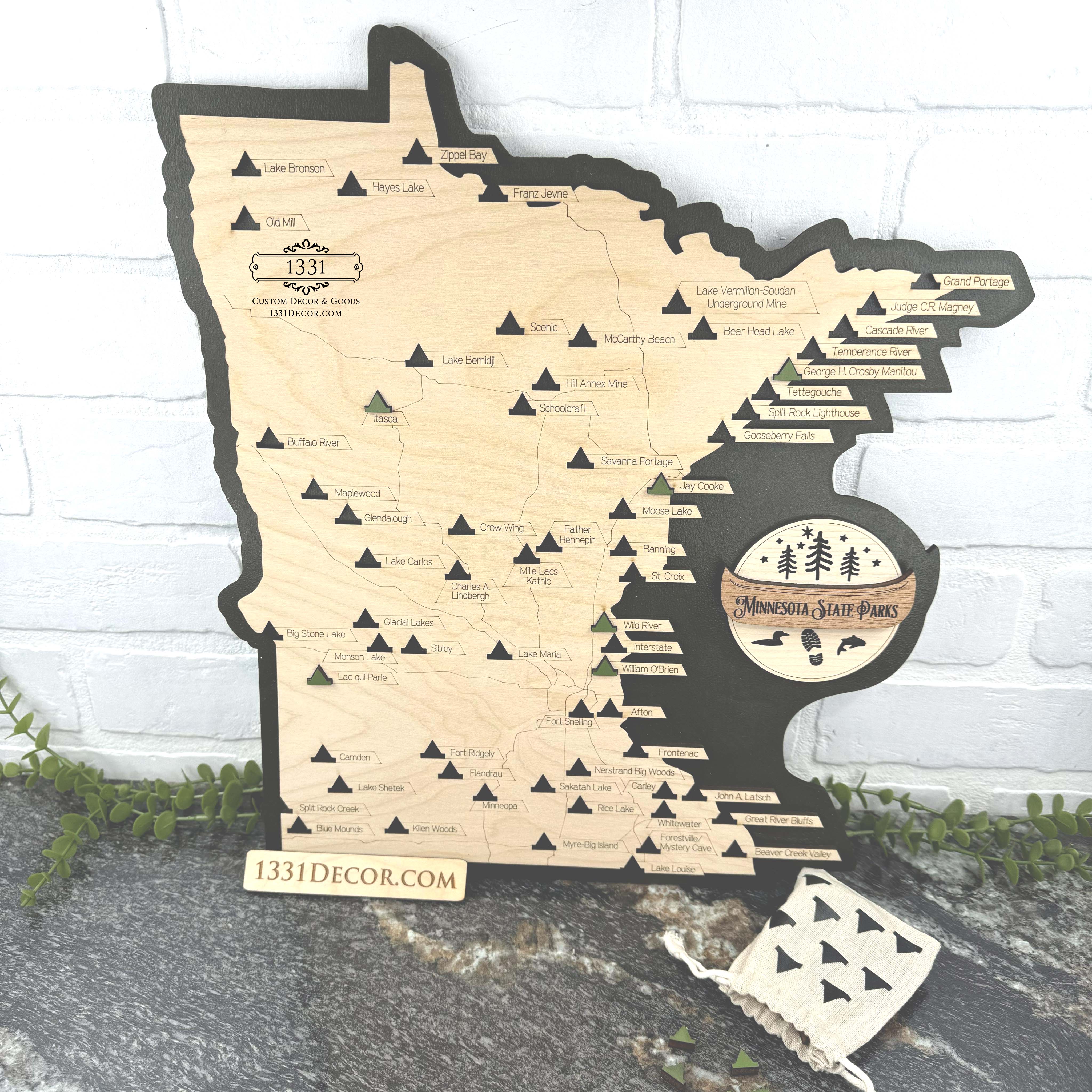 Minnesota State Parks Travel Map – 1331 Custom Decor & Goods