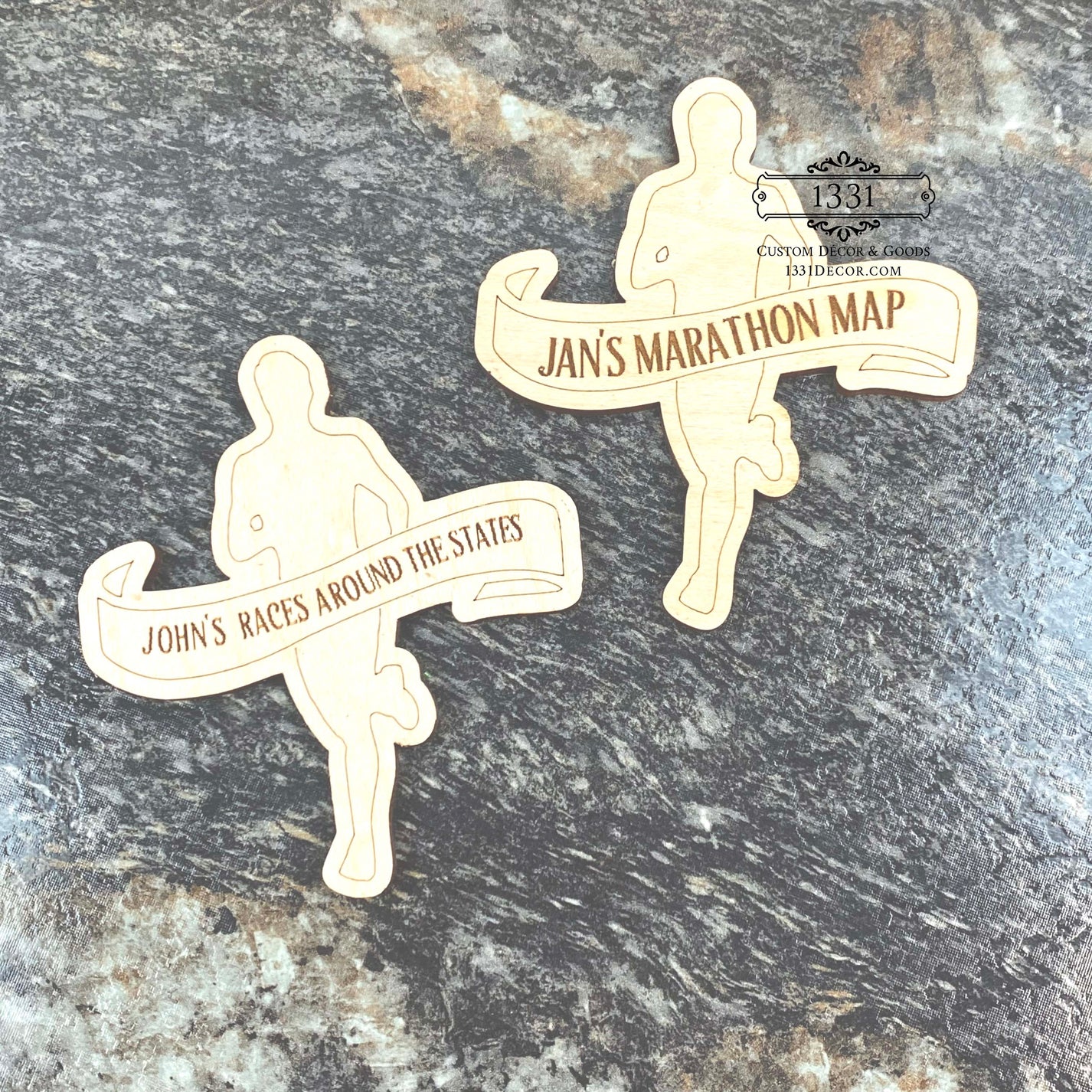 Running Map, Marathon Map – 1331 Custom Decor & Goods