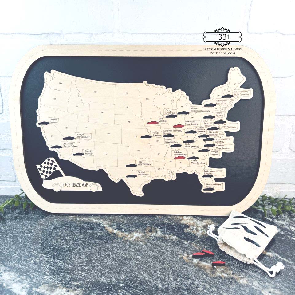 Race Track Map – 1331 Custom Decor & Goods