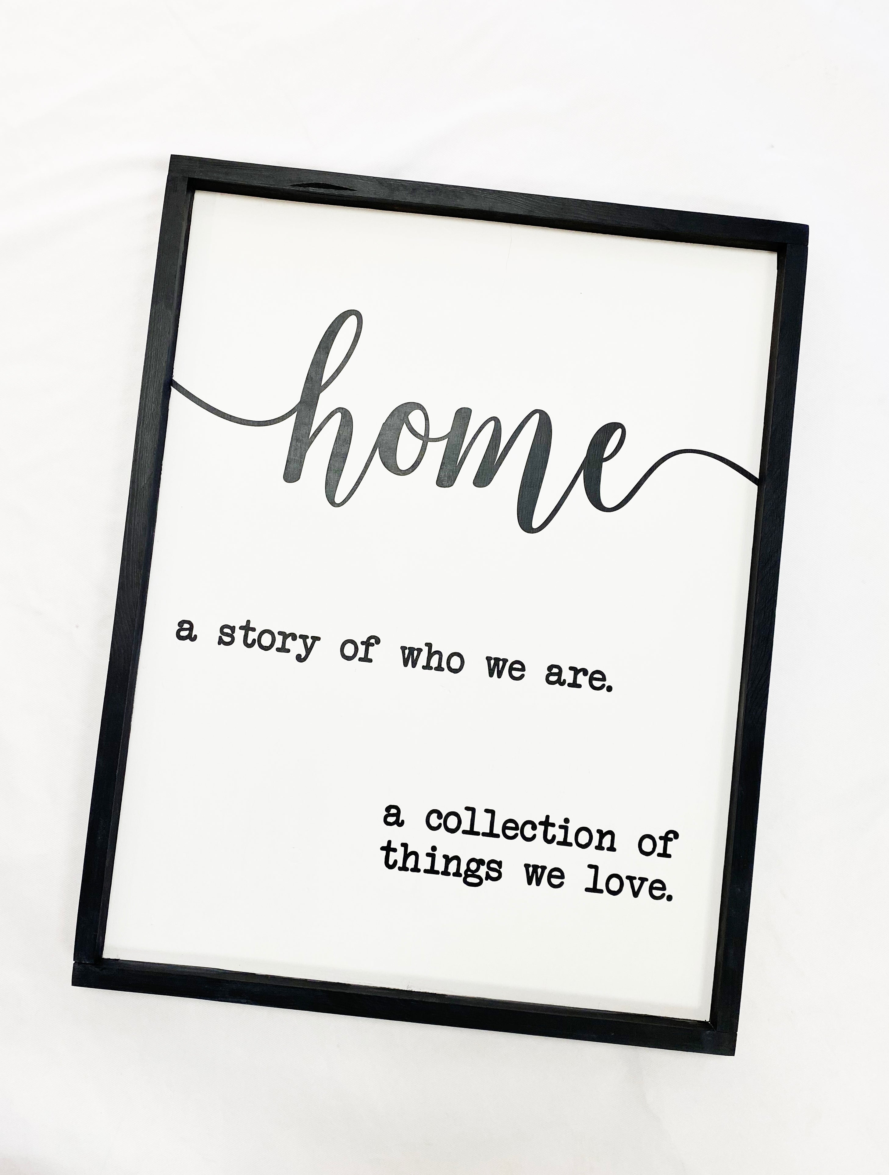 Home A Story Of Who We Are Sign – 1331 Custom Decor & Goods